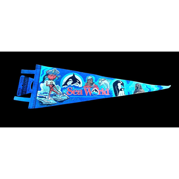 Wall Decor | Vintage Sea World Pennant Souvenir 198s 1990s Rare ...